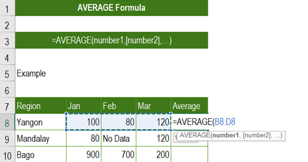 Hyper Excel & VBA: AVERAGE Formula