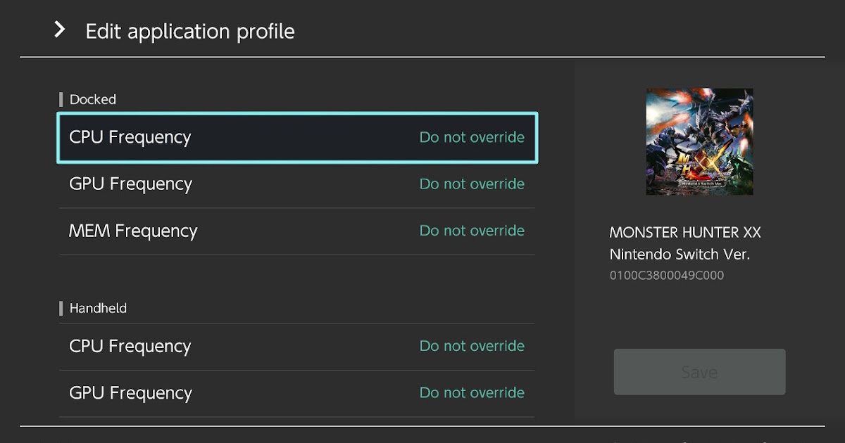 ニンテンドースイッチ オーバークロックできるsys-clkを本体で直接設定を変更できるsys-clk manager紹介