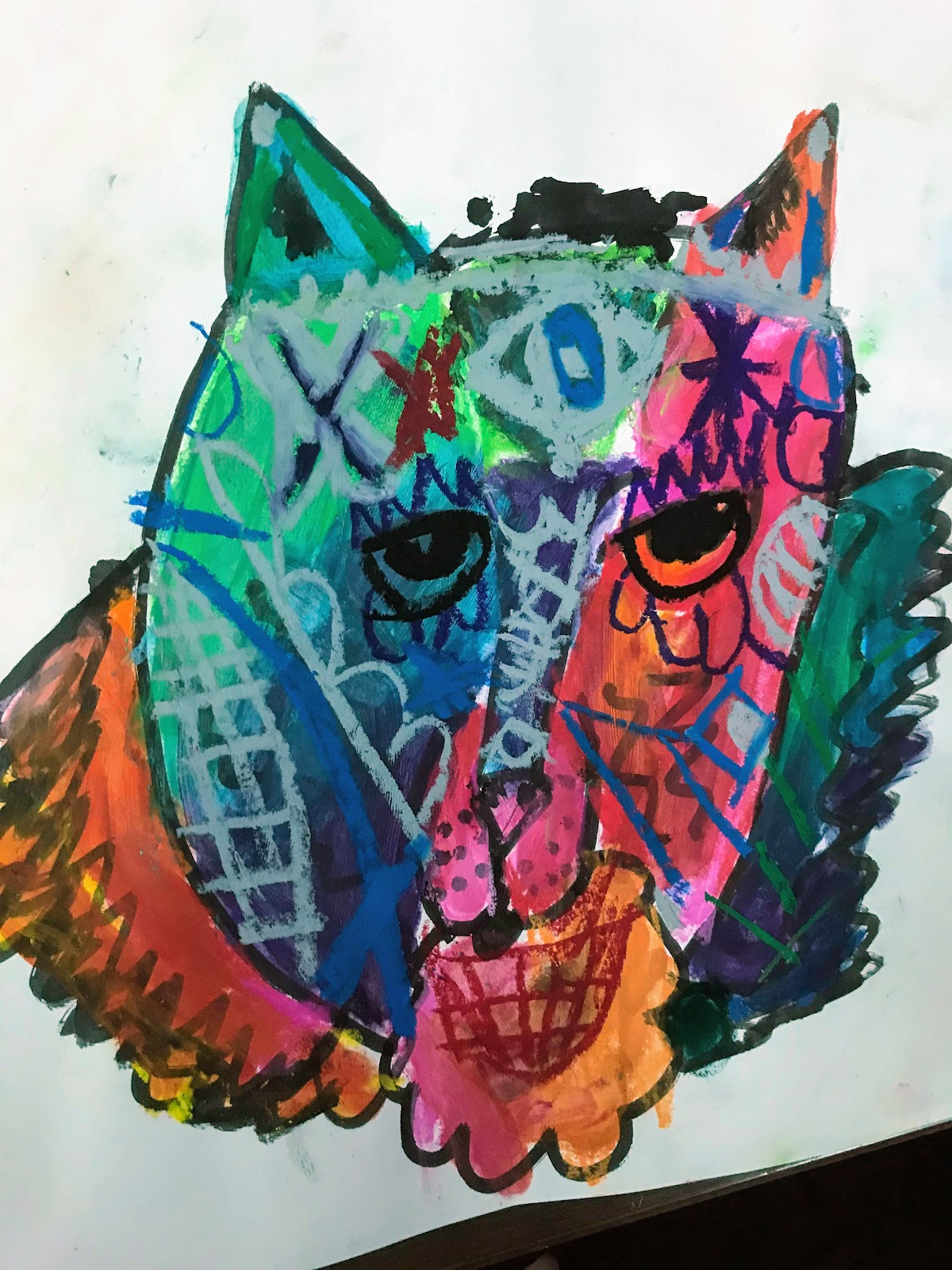 Elements of the Art Room: 4th grade Dean Russo inspired Bengal Tiger