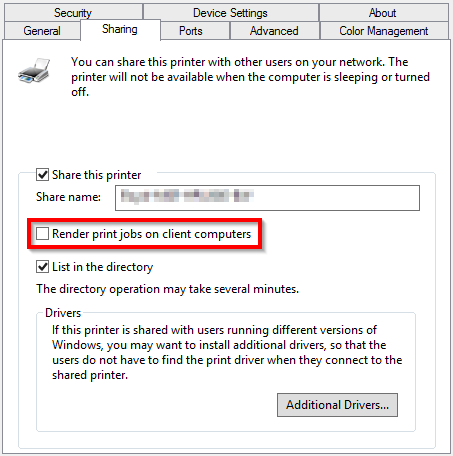 Client Side Rendering and Network Printers - voltol