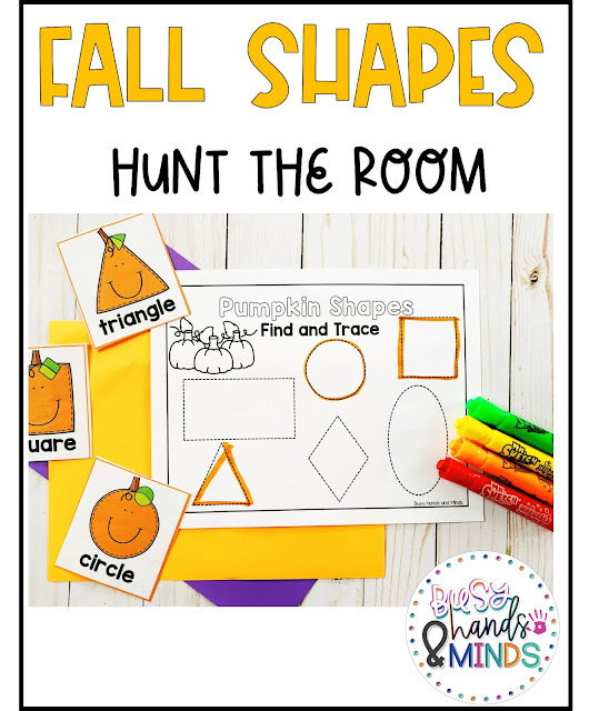 Fall Shapes Hunt the Room | Busy Hands and Minds