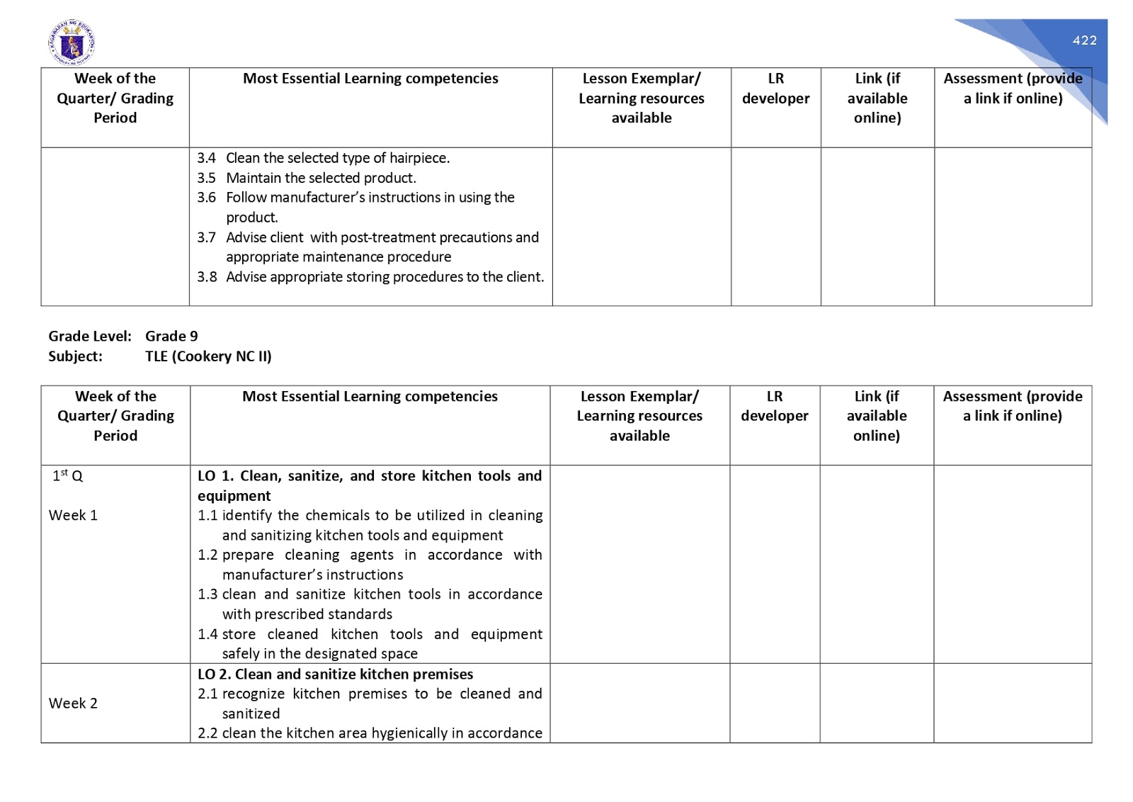 DepEd Memos, Orders & Results: Most Essential Learning Competencies in ...