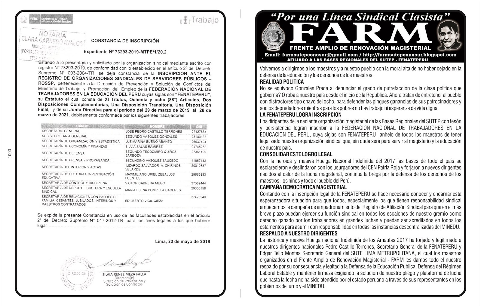 FARM SUTEP CONOSUR: LA FENATEPERU - BASES REGIONALES DEL SUTEP LOGRAN ...