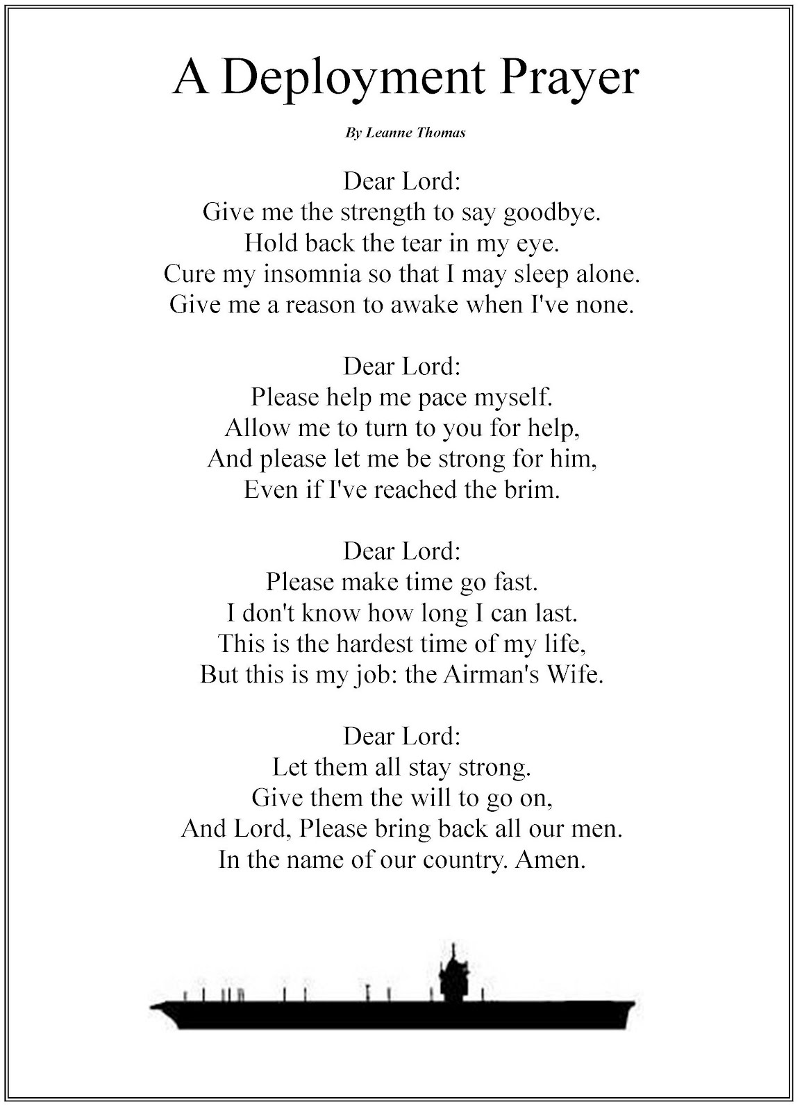 Deployment Prayer | Air Force Wife | Pinterest