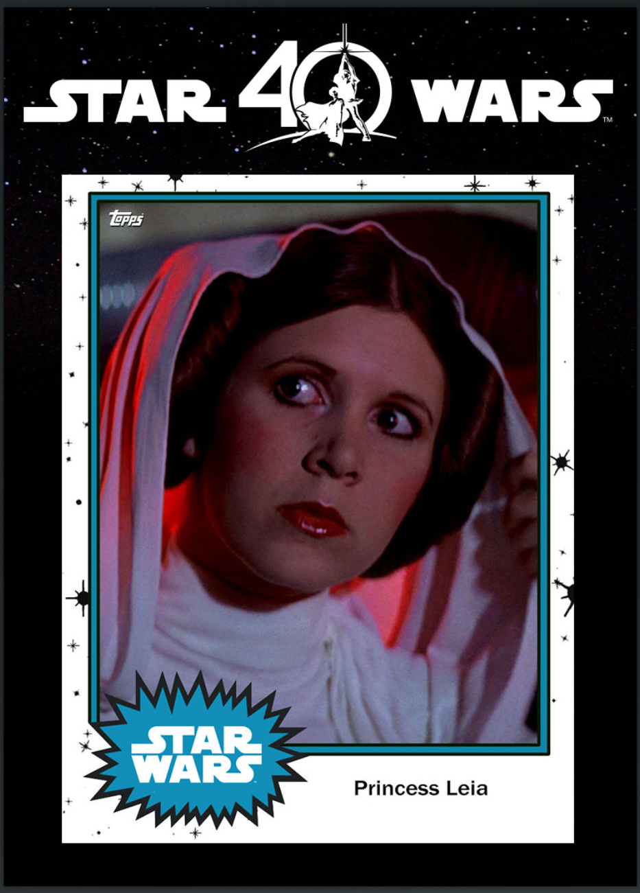 Princess Leia 40th Anniversary trading card