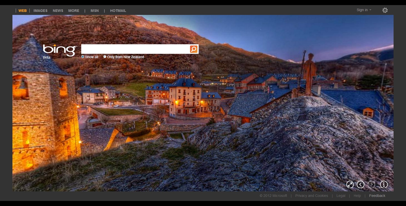 The Beret Project: Today's BING home-page