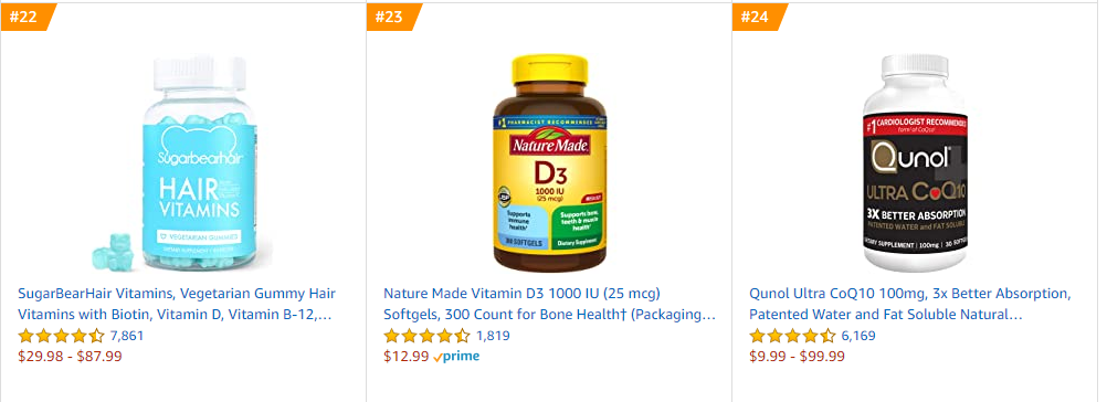 30 Best Sellers in Vitamins & Dietary Supplements- Amazon Best Sellers