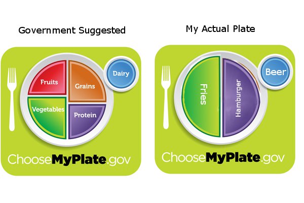 USDA's My Plate VS My Real Plate (pic) | Ten Pound Hammer
