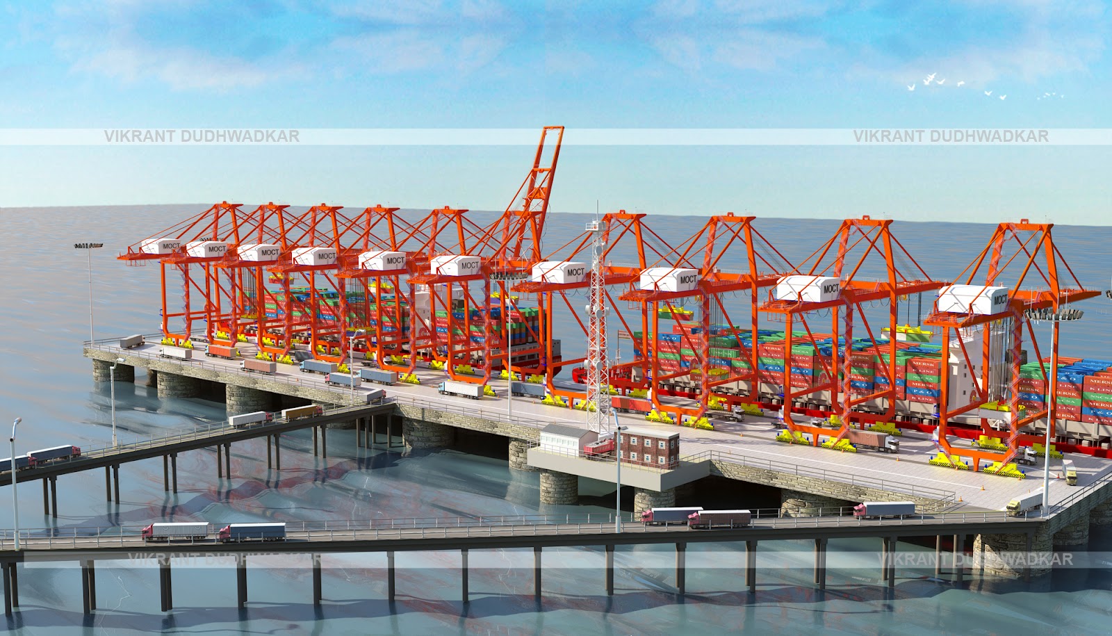 3d Artist: Mumbai Offshore Container Terminal