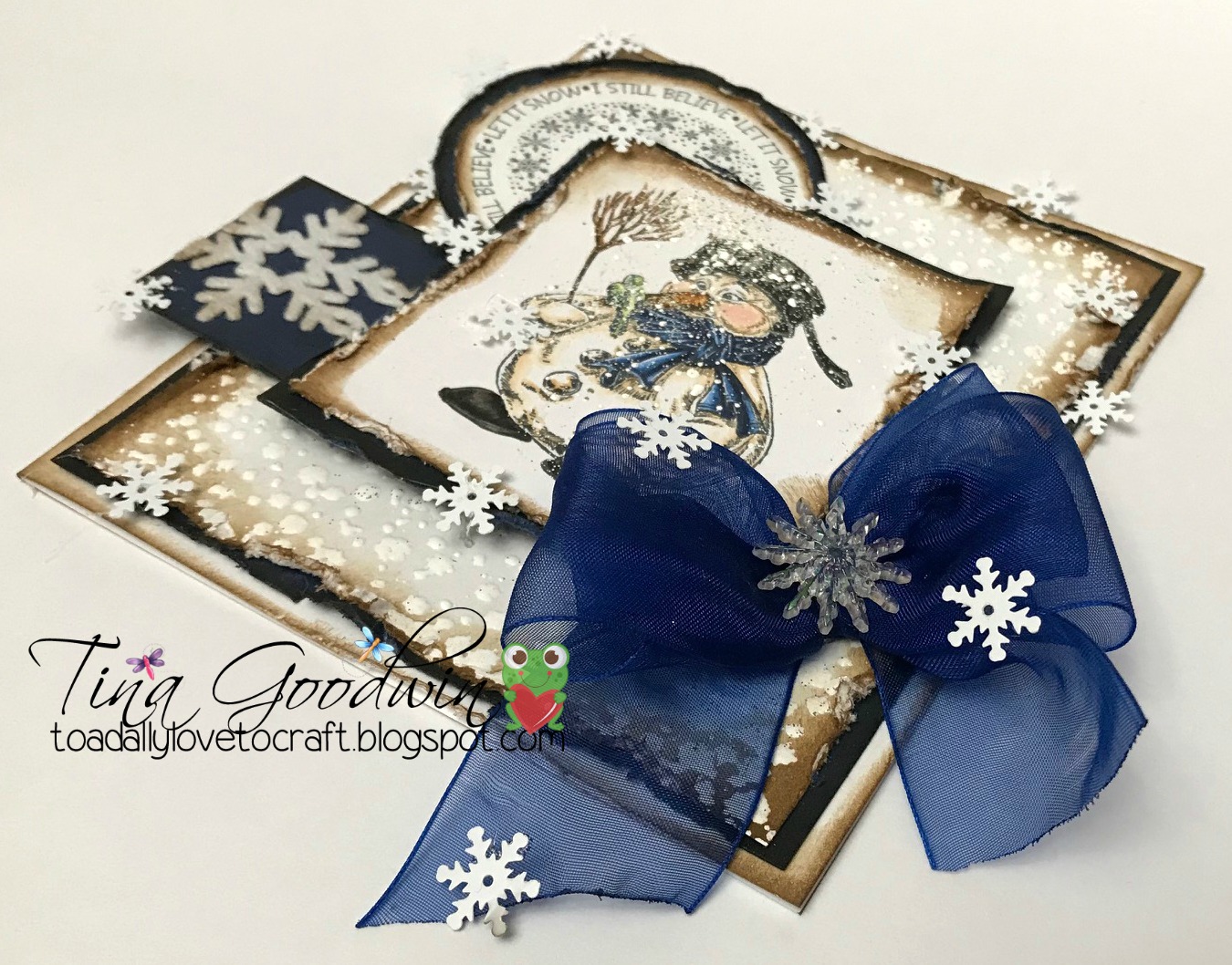 Toadally Love To Craft: Let It Snow Card with Rubbernecker Stamps