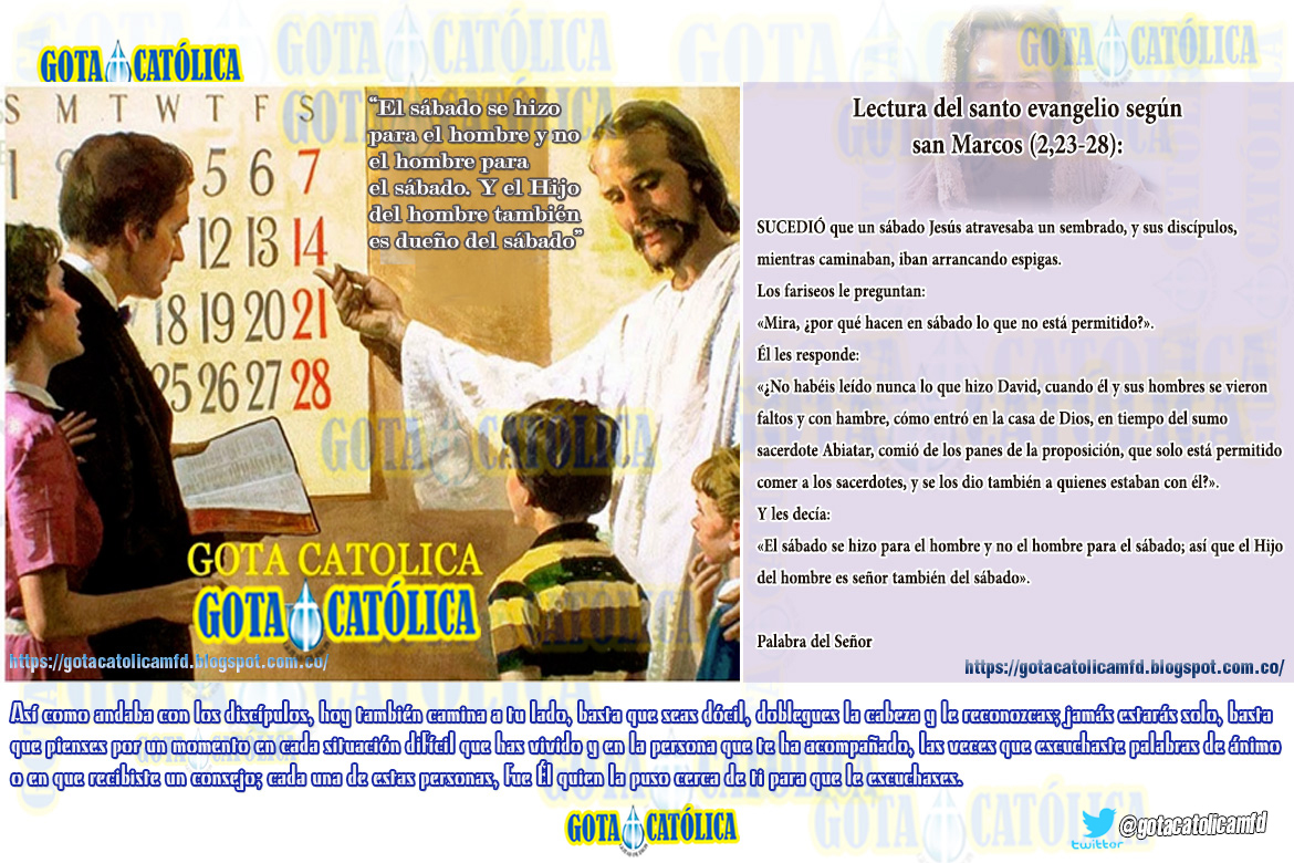 Gota Católica Gotas De Dios Lecturas Del Martes De La 2ª Semana Del