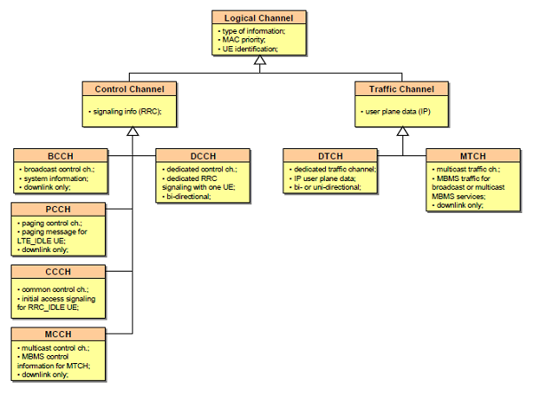 Radio Channels in LTE Network