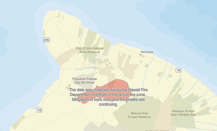 Hawaii Brushfire & Smoke Maps