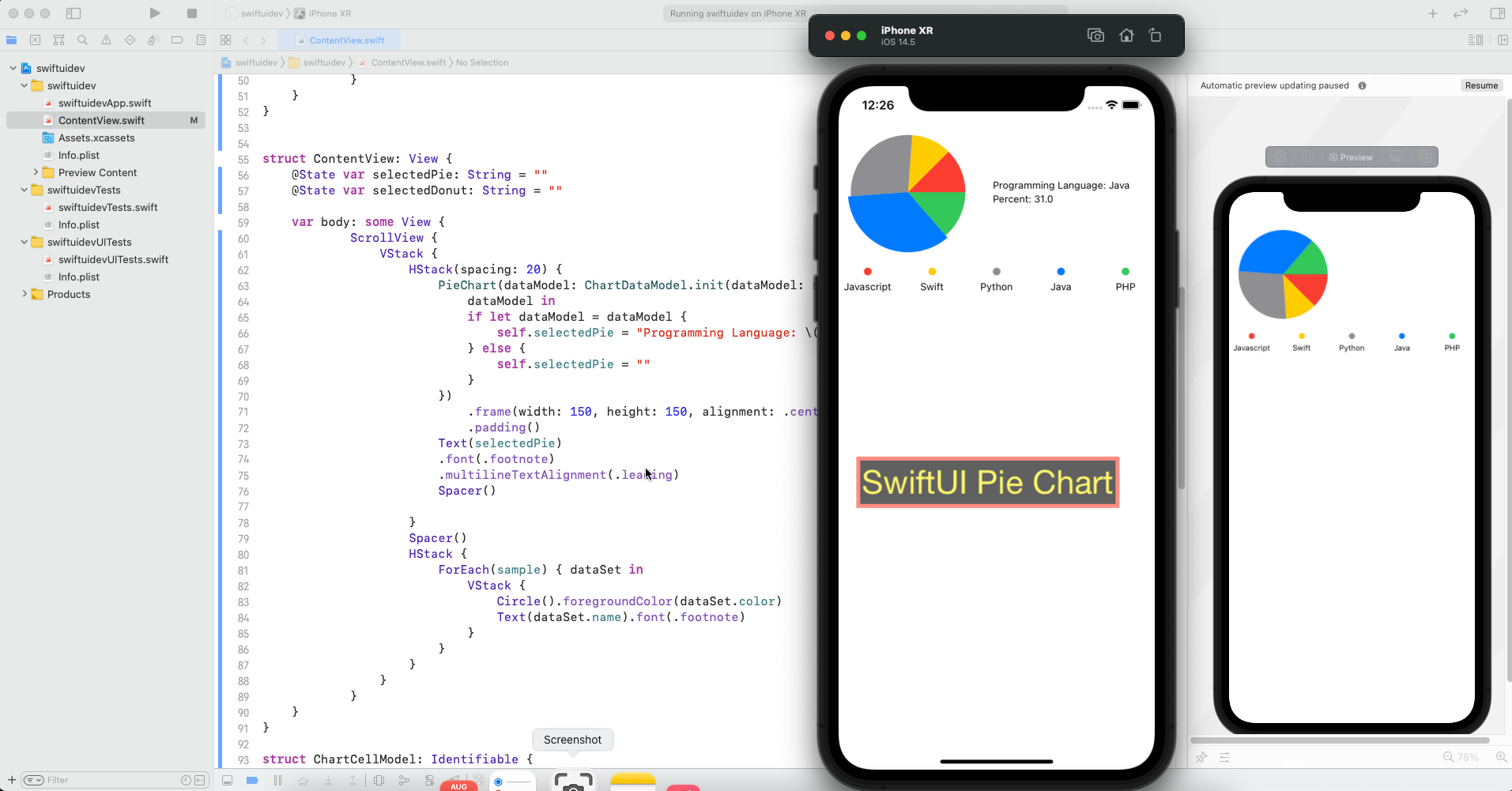 SwiftUI Pie Chart | Tutorial101