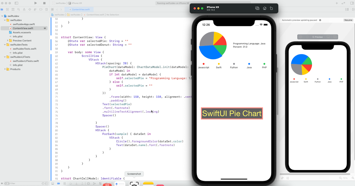 SwiftUI Pie Chart | Tutorial101
