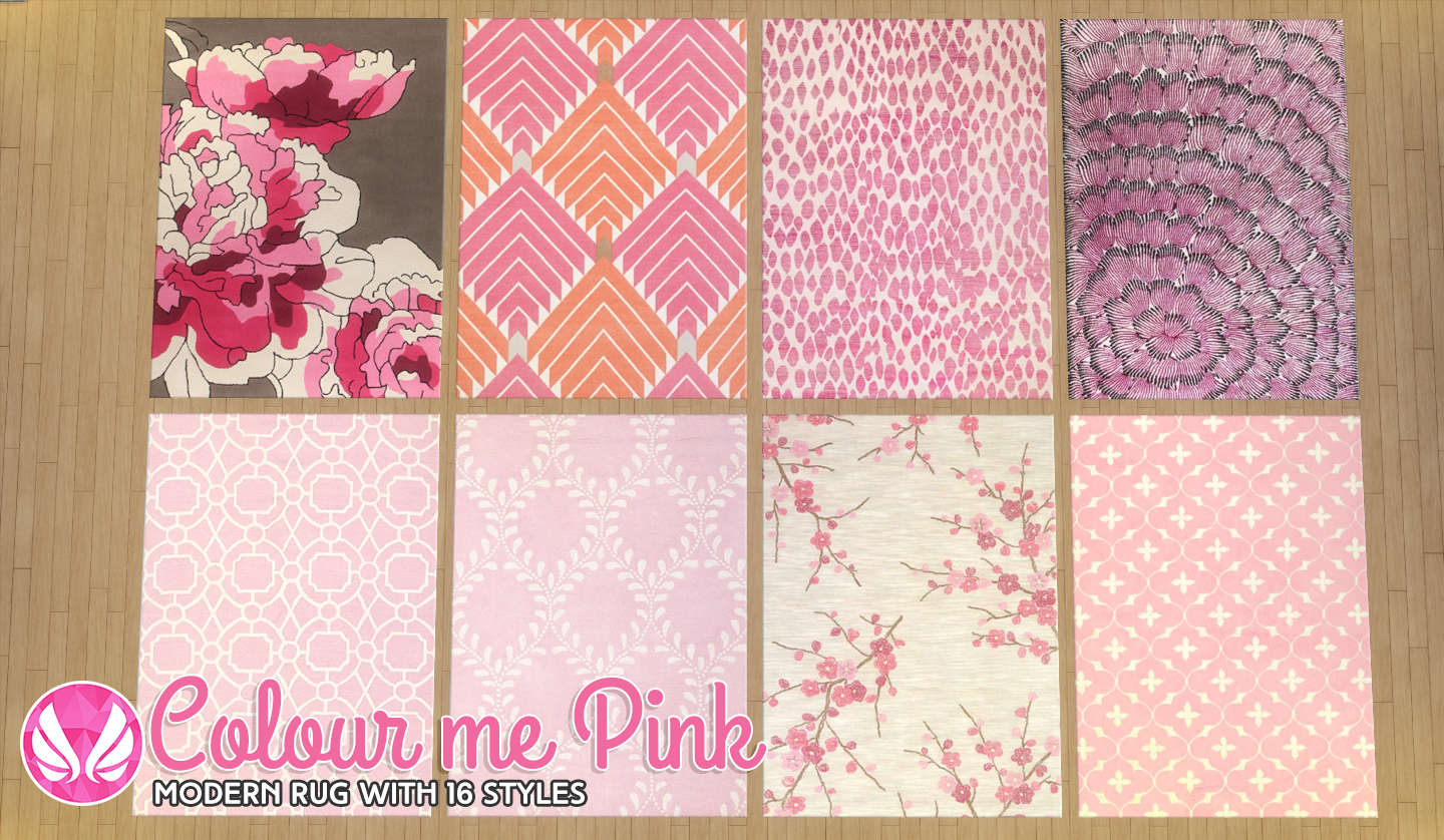 My Sims 4 Blog: Color Me Purple and Pink Rugs by Peacemaker ic