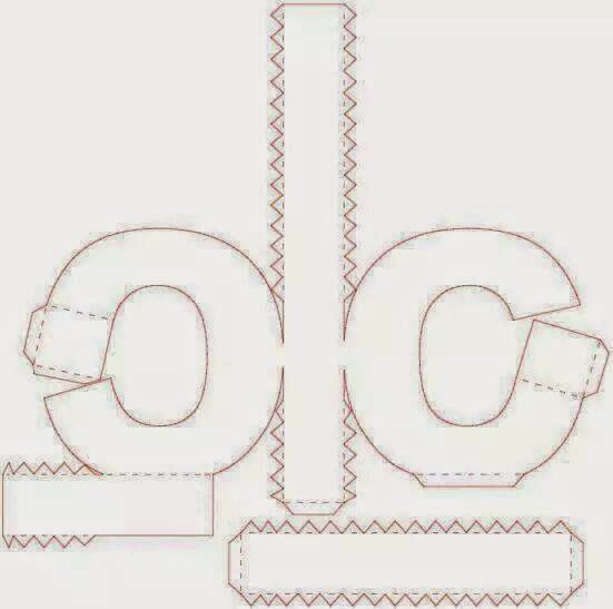 Moldes para Artesanato: Molde de letras 3d