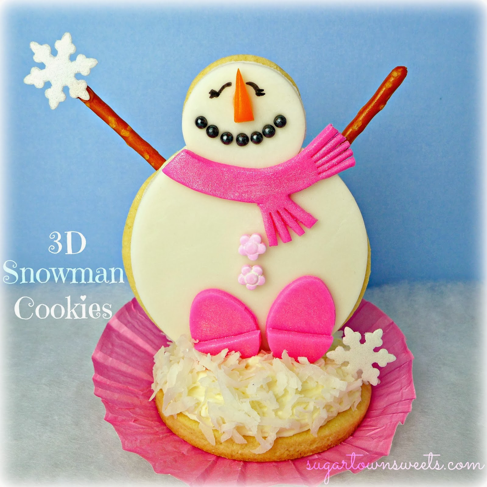 Sugartown Sweets: 3D Snowman Cookies