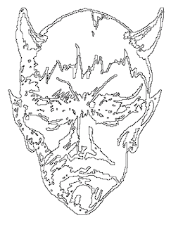 Kids Page: HalloweenHorned Devil Coloring Pages