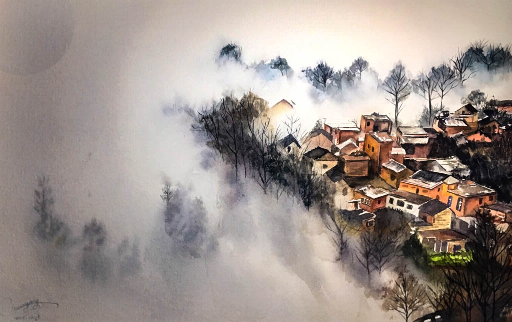 45Watercolor ideas, 9special technical tips, come to see my skill tips