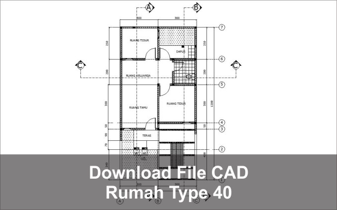 Download Rumah Type 40 File Autocad Via Google Drive - Arsimedia