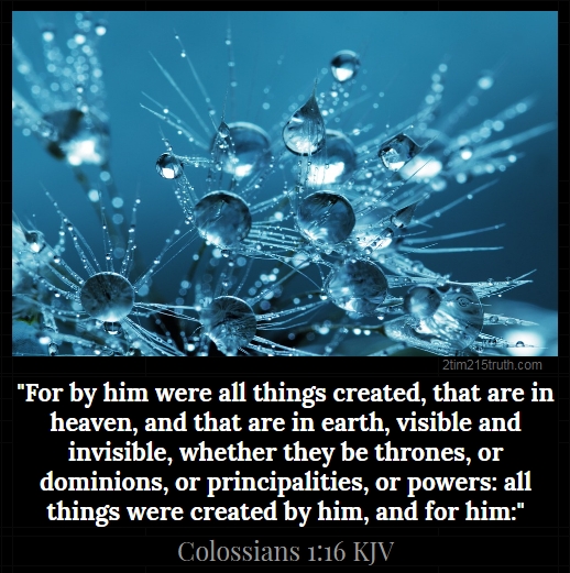 2 Timothy 2:15 Truth: Verse of the Day: Colossians 1:16 KJV