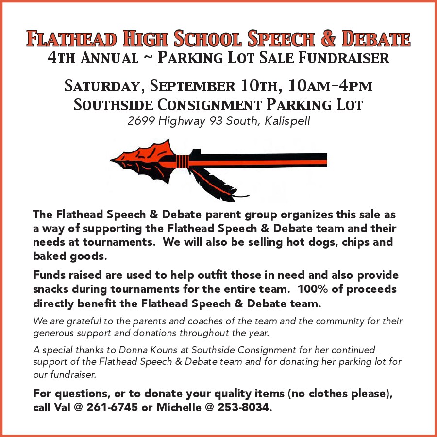 FHS Speech & Debate: Fall Rummage Sale