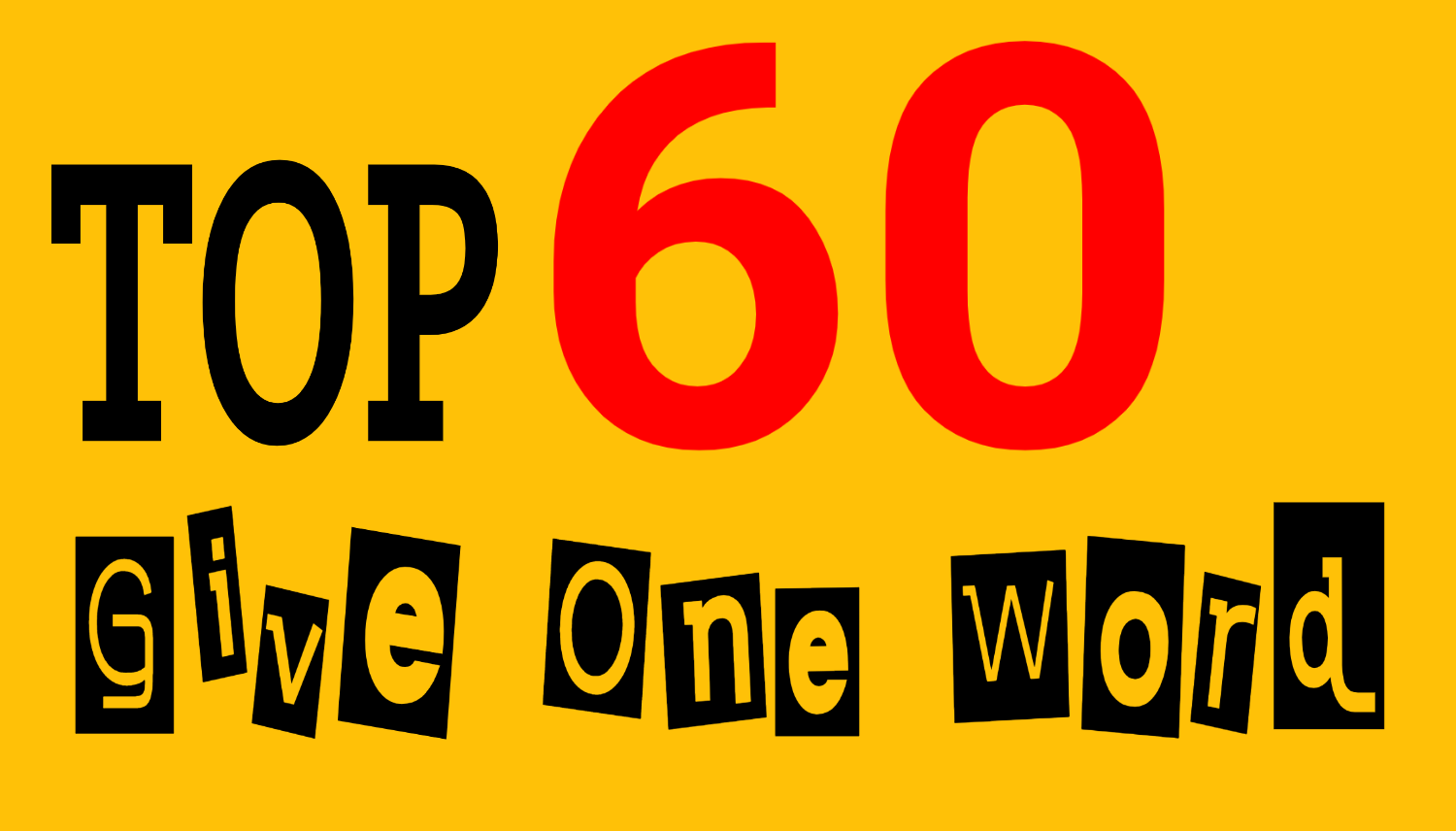 Top 60 | Give One Word Set-1 - Amar Classes For English