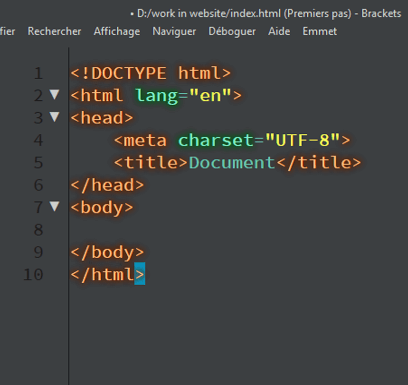 Structure de base du HTML5 - Ecole de Programmation