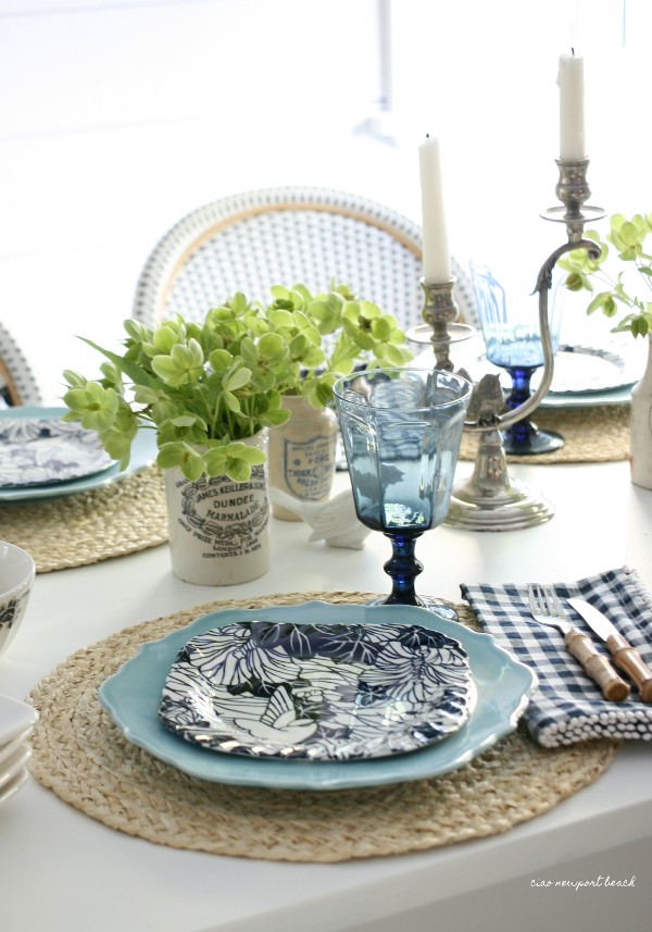 ciao! newport beach: favorite table settings in blue