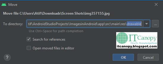 How to add an image to the "drawable" folder in Android Studio