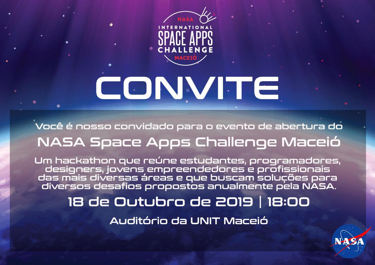 Convite: NASA Space Apps Challenge em Maceió