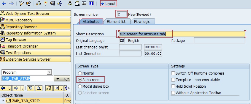 TECHSAP : Creating Tab Strip In Module Pool Program