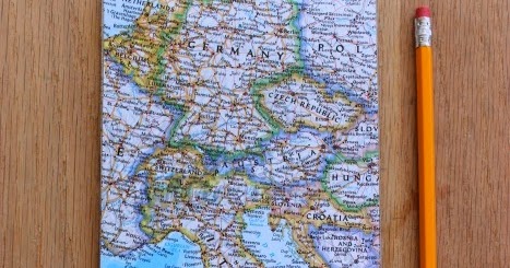 Vintage Map Travel Journal DIY