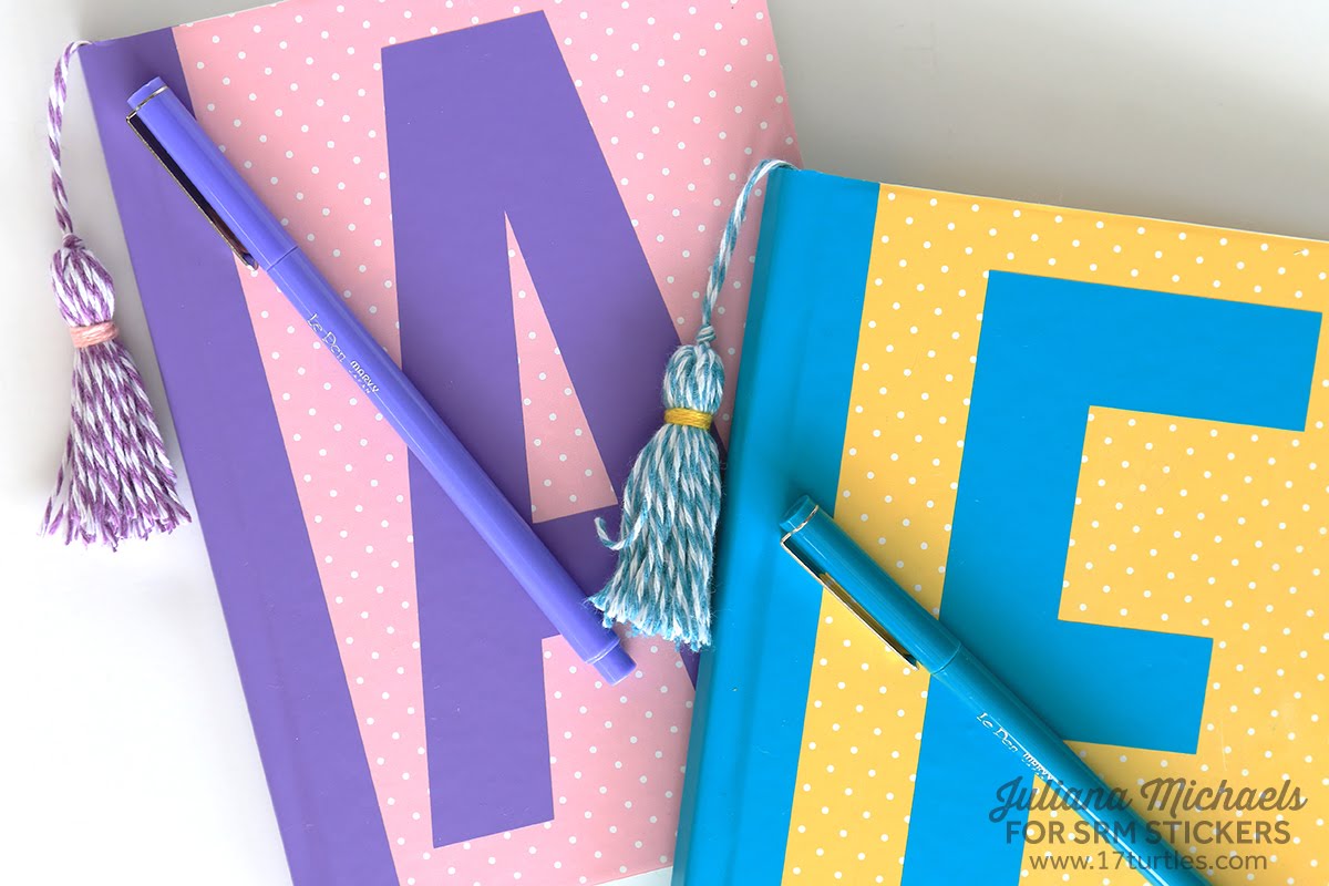 SRM Stickers: Personalized Notebooks with SRM Vinyl by Juliana