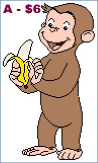 EASY PATTERNS: Curious George cross-stitch pattern