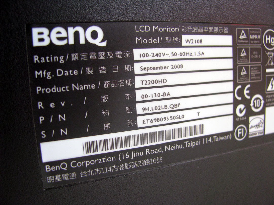 Alternative In Life: Untuk Diual - Monitor LCD Model 19" BenQ W2108 ...