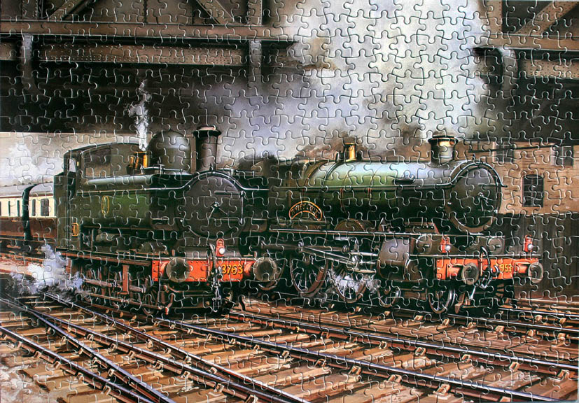 STEAM TRAINS AND JIGSAW PUZZLES: Three GWR Locomotives
