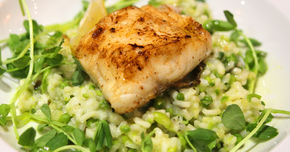 New River Dining: Pan fried cod with a pea and lemon verbena risotto