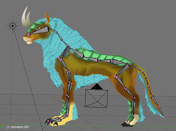 Digital Senior Project art4632: 3d model kirin- rigged