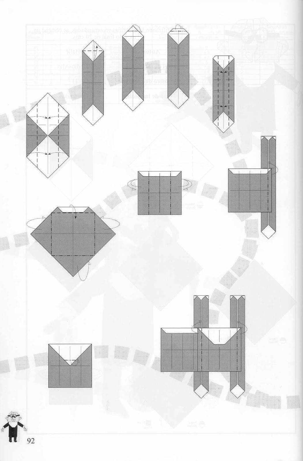 Origami Cartoon 3-Halle - Ruby Book Origami