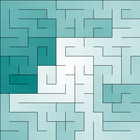 Jeremy Bytes: More Maze Programming: Adding Some Bias for Longer Paths