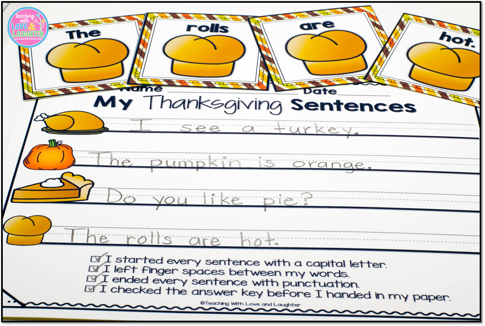 Teaching With Love and Laughter: Thanksgiving Literacy Center Activities