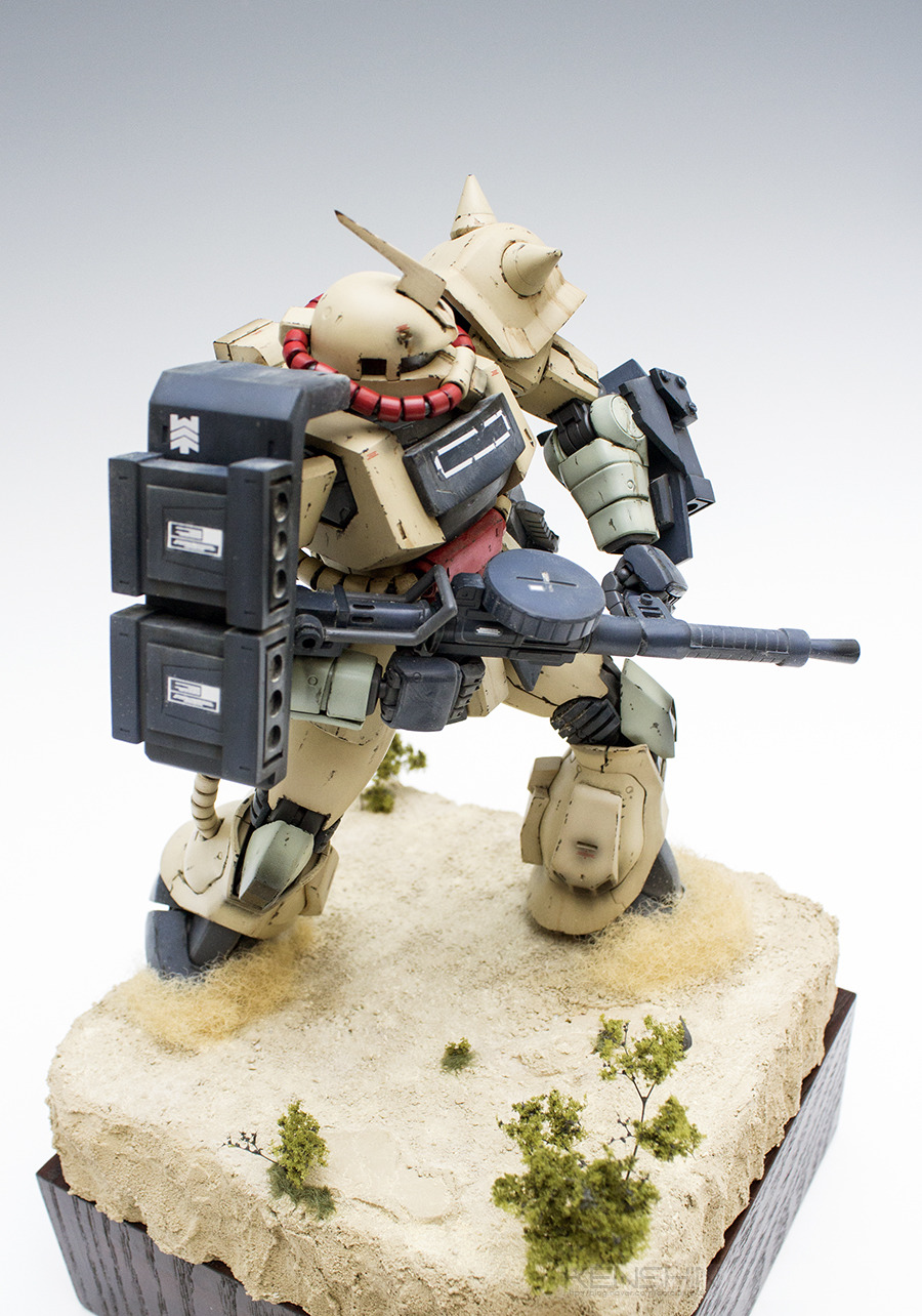 GUNDAM GUY: MG 1/100 MS-06D Zaku II Desert Type - Diorama Build