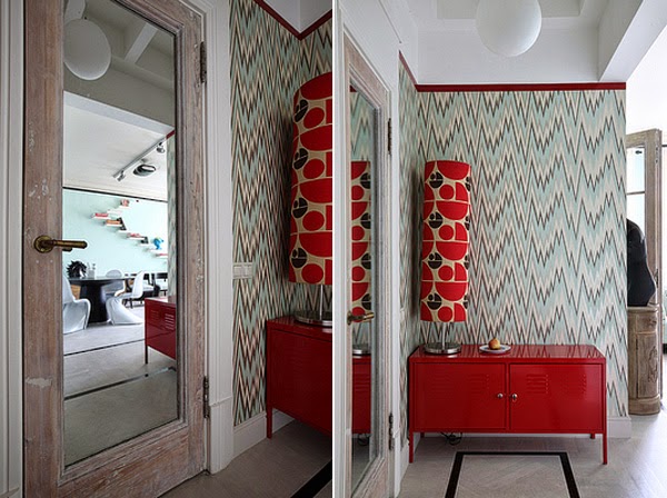 El Rincón Vintage de Karmela: El elegante apartamento de paredes turquesa.