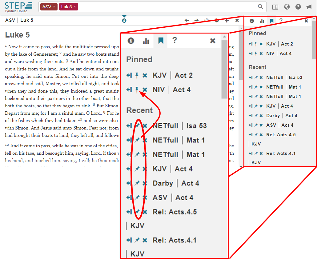STEPBible User Guide: Personal setup