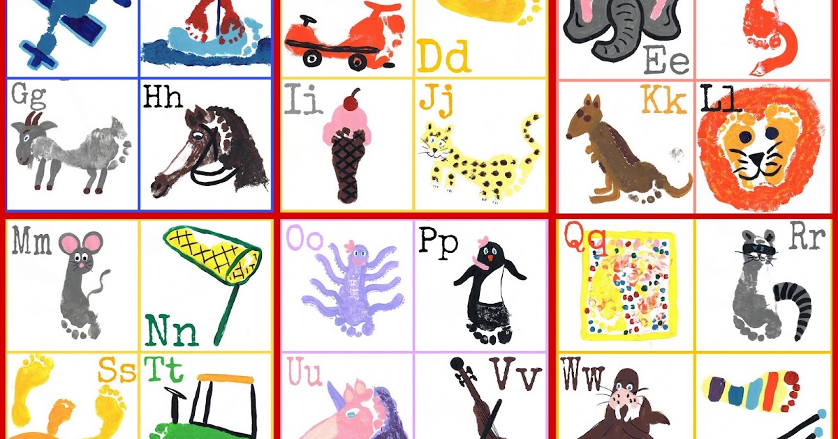 Dominic and Bianca's Projects: Alphabet Footprint Art