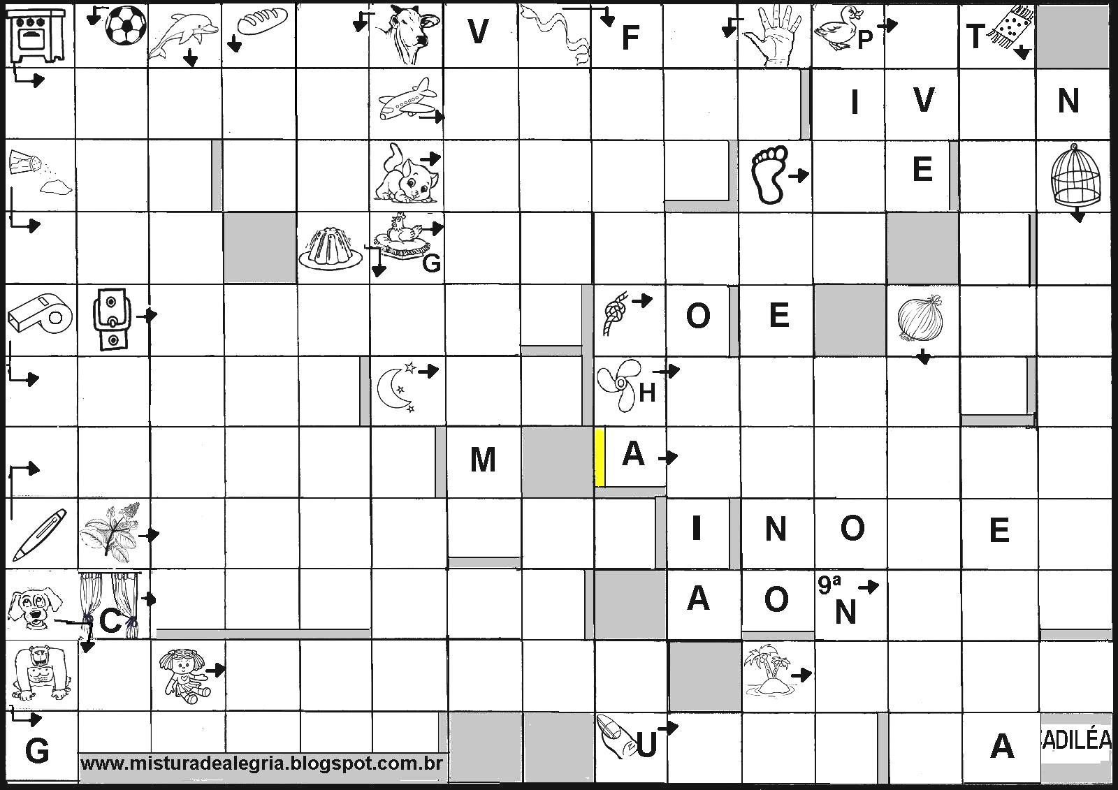 Palavra Cruzadas Para Imprimir - RETOEDU