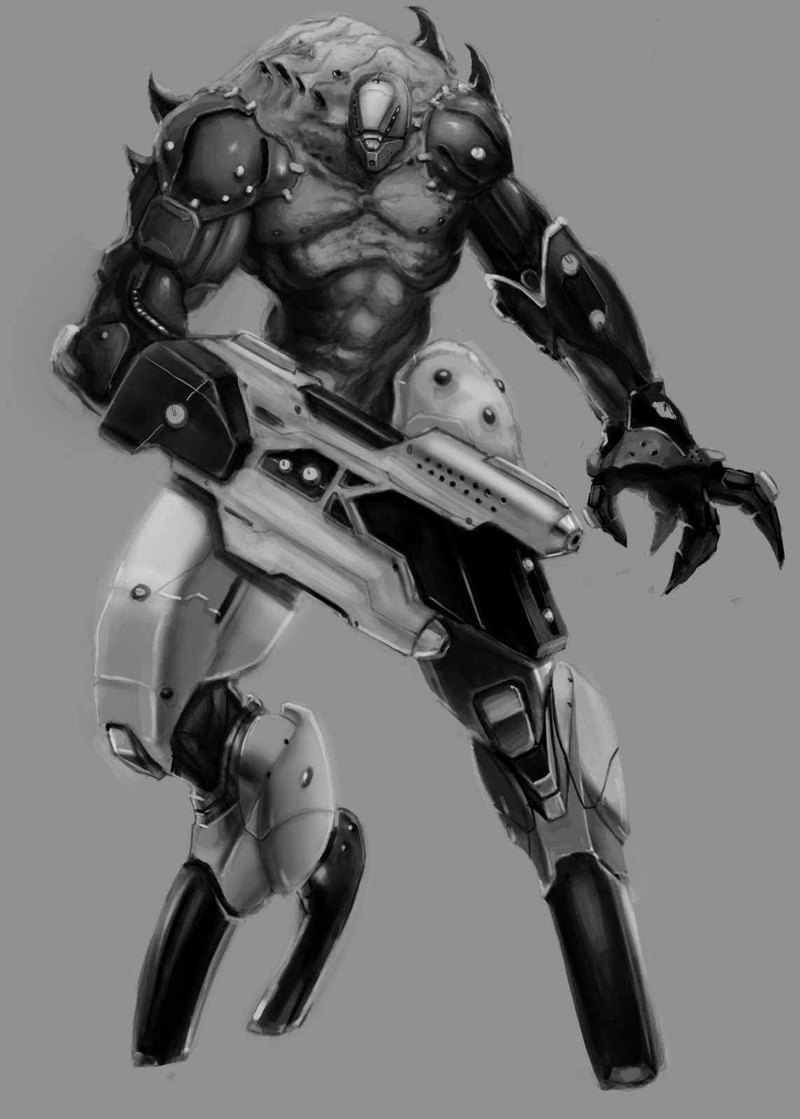 The Art of Miles Wadsworth: Monster Mech WIP