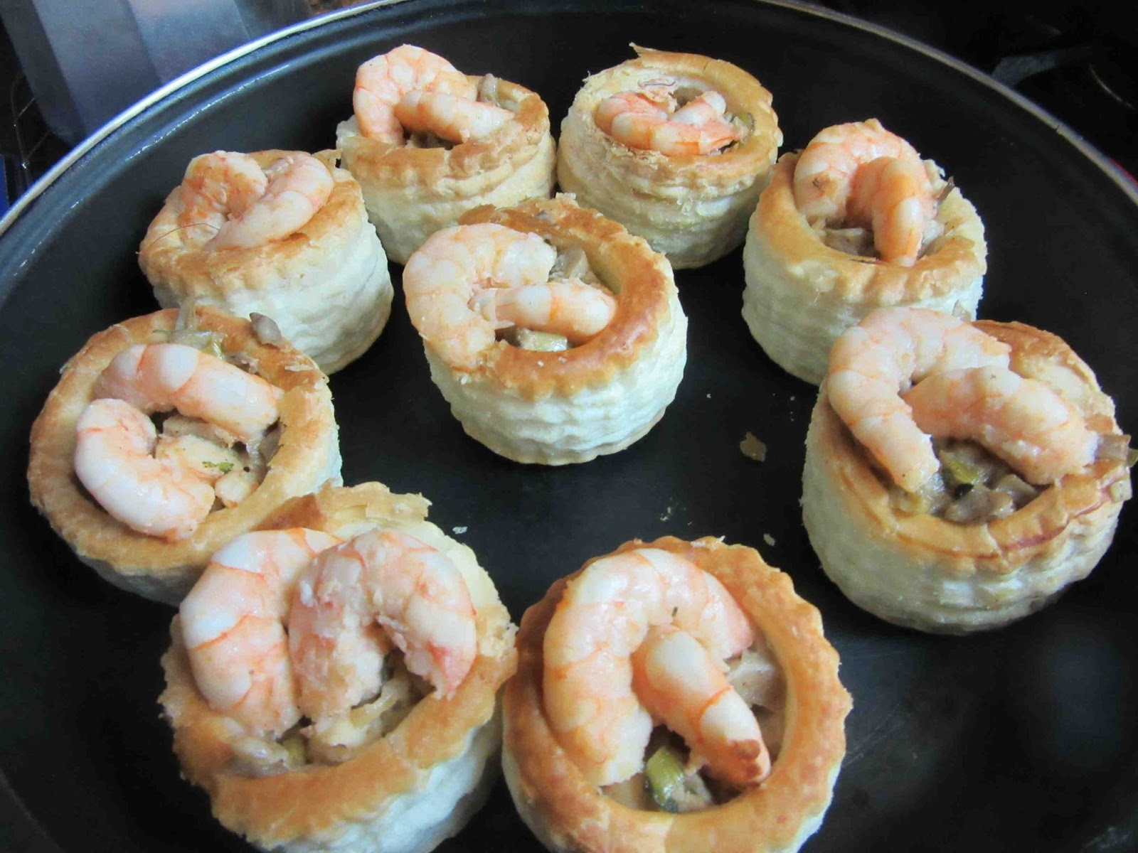 Culinaria y otras cosas: Volován de setas y langostinos